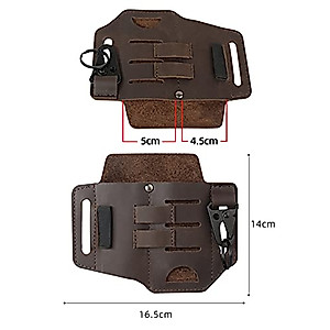 APEBAZY EDC Multitool Leather Sheath for Belt Pocket Organizers Tools Leather Knife Sheaths