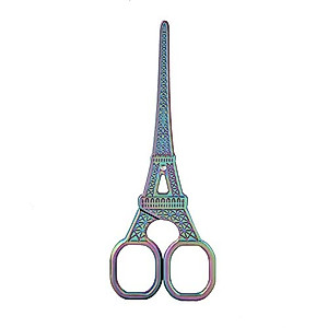 Embroidery Scissors Stainless SteelStitch Scissors Eiffel Tower Shape Sewing Shears DIY Art Work Embroidery Tool Scissor for Needlework Embroidery Sewing Craft Art Work(Multicolour)