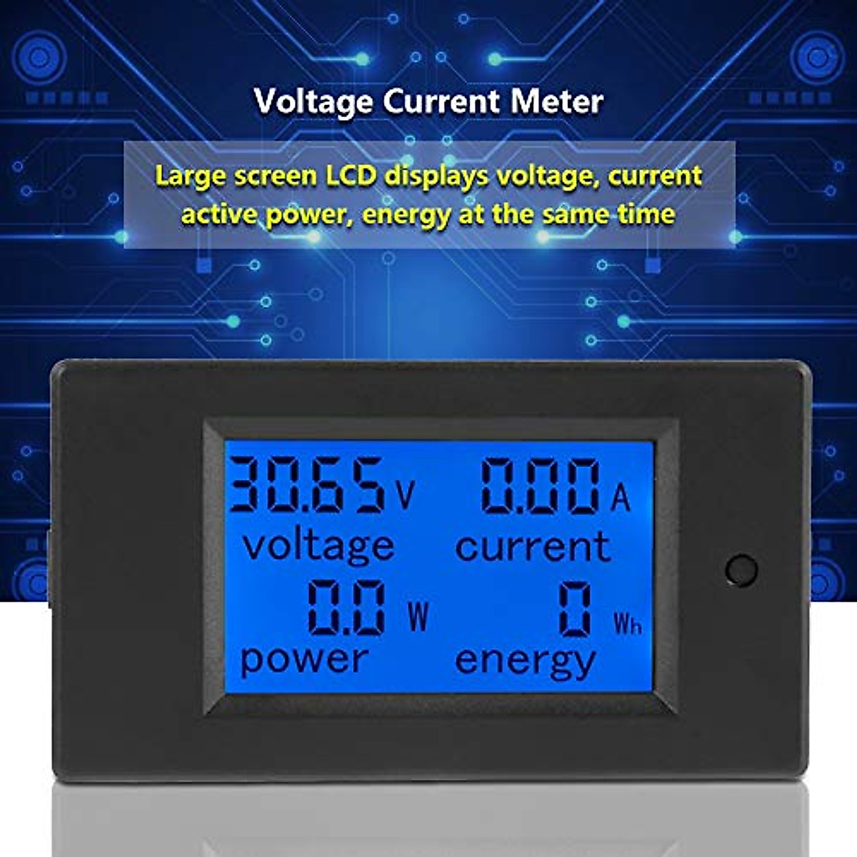 PEACEFAIR PZEM-051 LCD Display DC 6.5-100V Digital Electric Power Energy Voltage Current Meter Power Energy Battery Monitor Amperage Meter Gauge with Built-in Shunt(50A Shunt)
