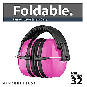 Vanderfields Hearing Protection Ear Muffs for Noise Reduction, 33dB Certified, Noise Cancelling Safety Ear Protection for Shooting, Adult Headphones for Lawn Mowing, DIY, Construction, Woodworking
