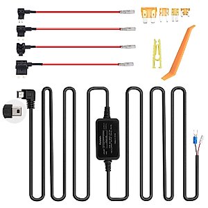 Dash Cam Hardwire Kit Mini USB Charger Power Cord Compatible with Rexing,WOLFBOX,CHORTAU,Kingslim,iiwey, VIOFO,Vantrue,VanTop,CARRVAS,Xgody,Garmin Navigator (Hardwire Kit Mini USB Port)