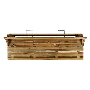 Christopher Knight Home Caribbean Outdoor Acacia Wood Balcony Bar Table, Natural Stained