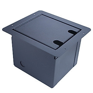 MCSPROAUDIO Recessed Floor Stage Box: 4 XLR Female, 2 XLR Male, 2 1/4" TRS and 1 CAT5 - Prewired