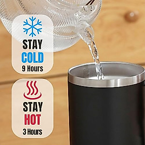 Onebttl Basketball Lovers Gifts, Basketball Gifts for Coach, Men, Dad on Birthday Christmas, 20oz Stainless Steel Tumbler - Eat Sleep Basketball Repeat, Black