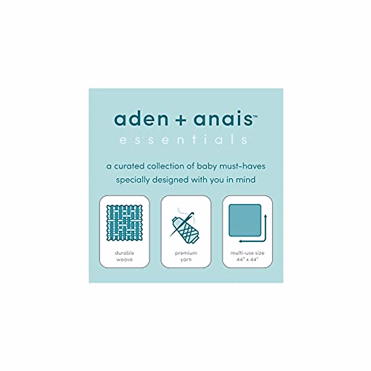 aden + anais Essentials Swaddle Blanket, Muslin Blankets for Girls & Boys, Baby Receiving Swaddles, Ideal Newborn Gifts and Infant Shower Items, Single, Falling Florals
