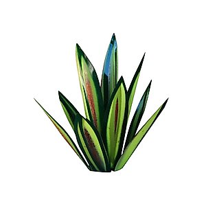 CUCUDAI Simulation Art Agave Plant Ornaments DIY Rustic Metal Sculpture for Outdoor Patio Yard Garden Decoration Stakes Lawn Statue Home Decor
