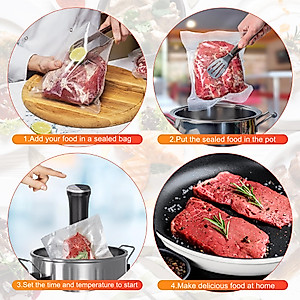 Sous Vide Machine, Sous Vide Cooker 1100W, Sous Vide Precisional Machine, Ultra-quiet Fast-Heating Immersion Circulator Cooker with Touch Control, Accurate Temperature, Time Control, IPX7 Waterproof