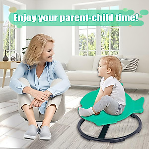 Luanka Kids Swivel Chair Sensory,Autism Chairs for Kids,Sensory Spinning Chair for Kids Autism,Toddler Coordination Sensory Products for Ages 3 Years and UP,Gifts for Kids with Autism (Green)