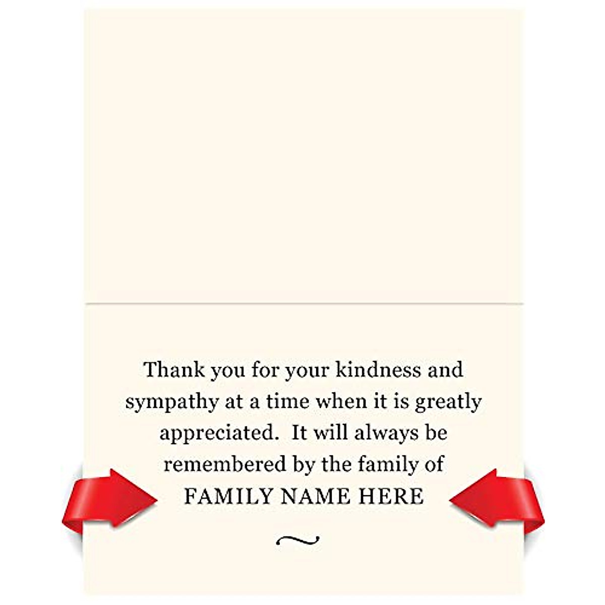 MPC Brands Customized Personalized Funeral Bereavement Thank You Cards With Envelopes - Set of 50 (Custom Lily)