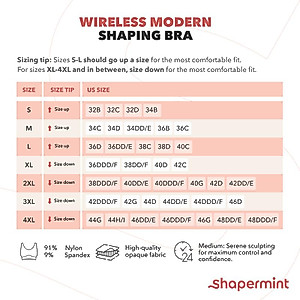 SHAPERMINT Bra for Women | Supportive Comfortable Seamless Wireless Bras with Adjustable Convertible Straps | Everyday Comfy Bralettes from Small to Plus Size, Beige, Small