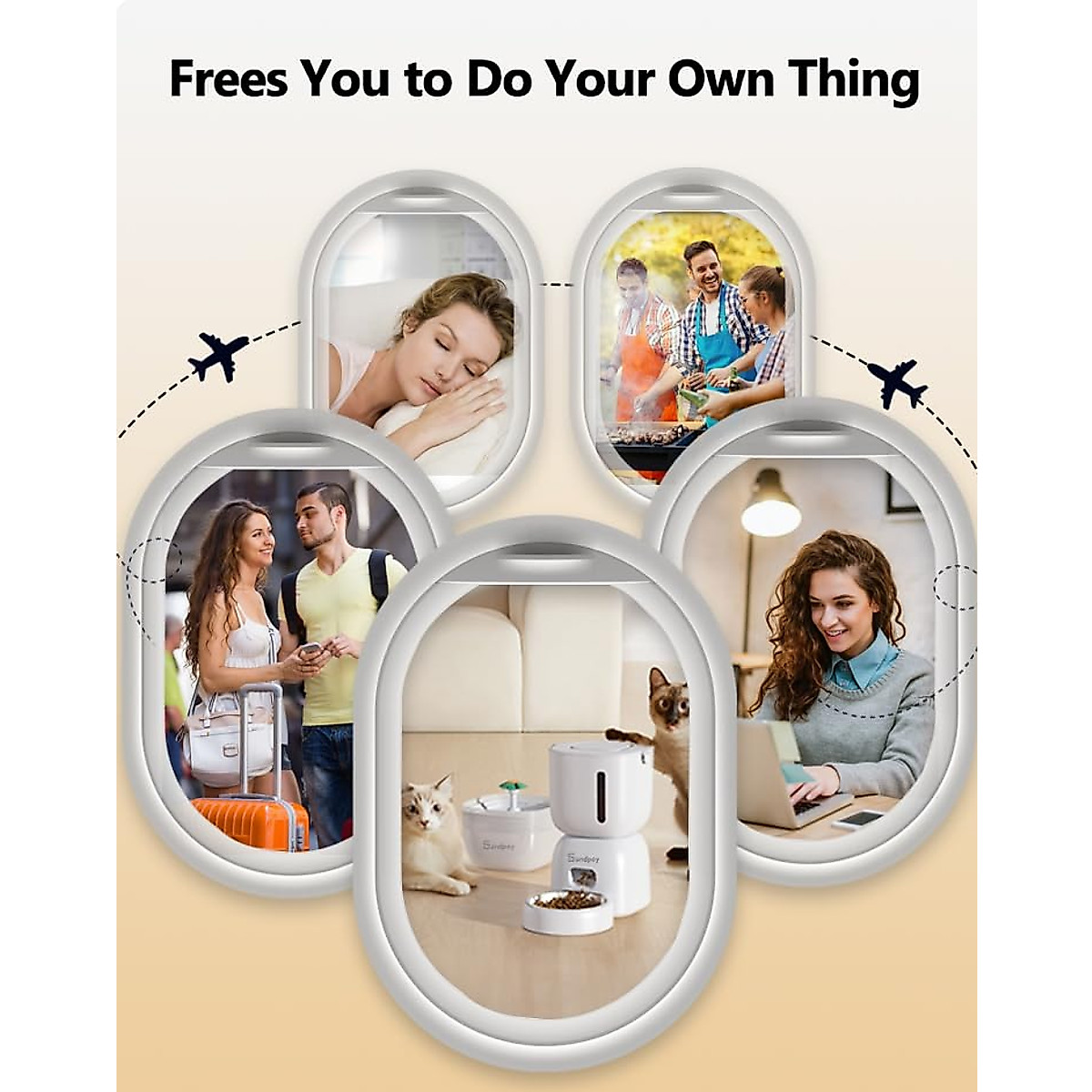 Sandpoy Automatic Cat Feeder and Water Dispenser FW1, 3L Cat Food Dispenser with Locking Lid, Two-in-One Set Timed Cat Feeder for Cats and Puppies, Pet Feeder with Portion Control, 4 Daily Meals