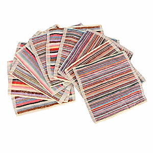 Cabilock 10pcs Baby Washcloths Natural Cotton Dish Towels Reusable Square Cleaning Cloths Absorbent Soft Hand Towels for Kitchen Bathroom 30X30CM (Random Color)