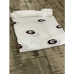 Three Little Anchors University of Georgia Muslin Swaddle Blanket 47x47in