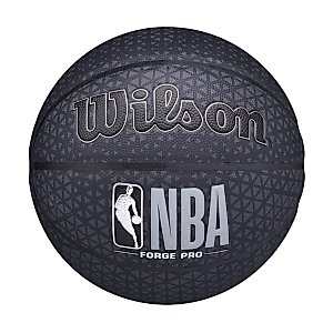 WILSON NBA Forge Series Indoor/Outdoor Basketball - Forge Pro, Black, Size 7 - 29.5"
