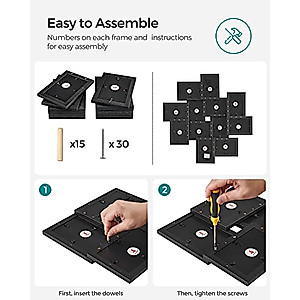 SONGMICS 4X6 Collage Picture Frames for Wall Decor, 12-Pack , Black Photo Collage Frame, Multi Picture Frame Set with Glass Front, Assembly Required