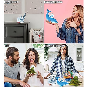 CoTa Global Shark, Dolphin, Sea Turtle, Mermaid Snow Globe Set of 4 – Ocean Water Globe Figurines, Collectible Novelty Ornament for Home Decor, Gift for Birthdays, Christmas and Valentine – 45mm