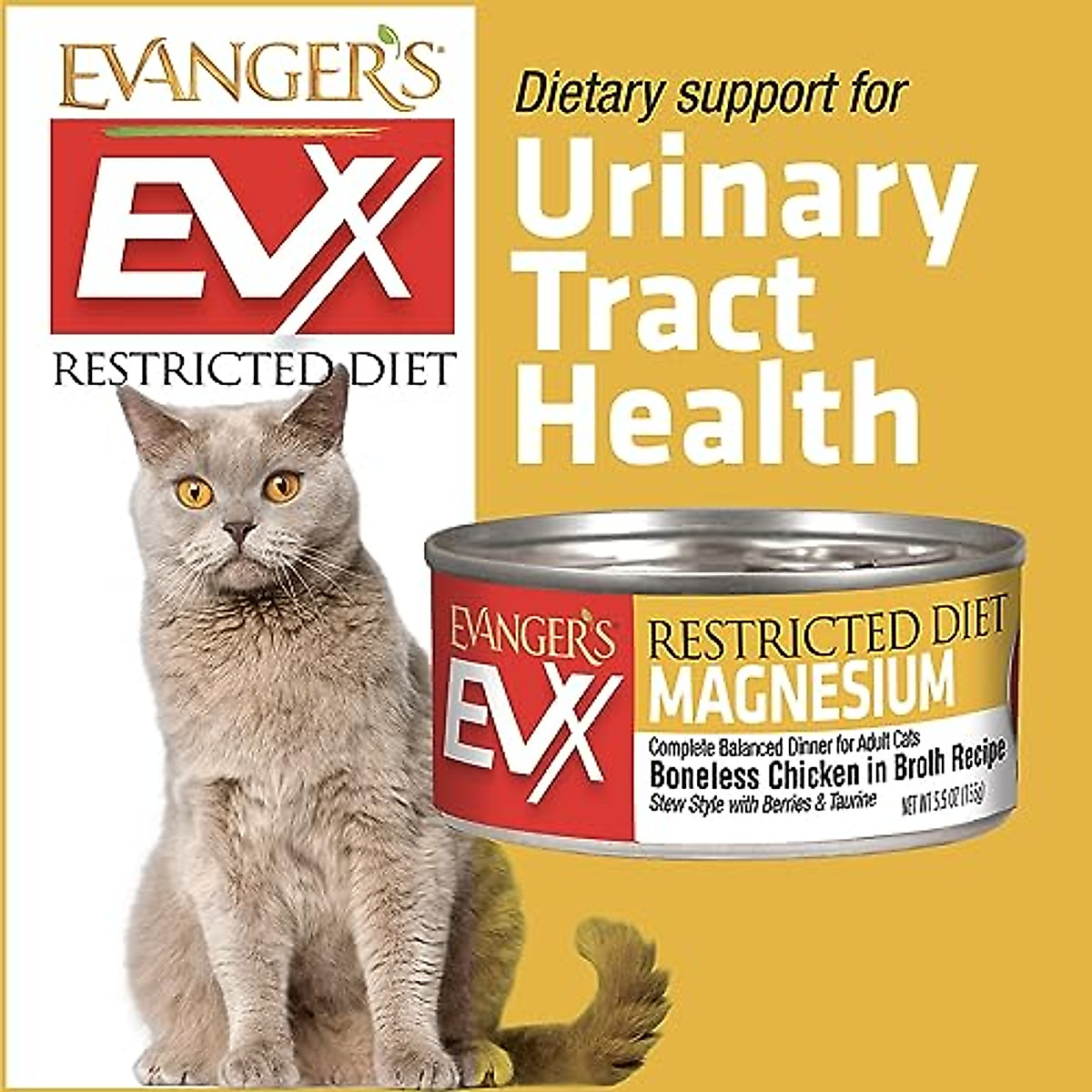 Evanger's EVX Restricted Diet: Controlled Magnesium for Cats