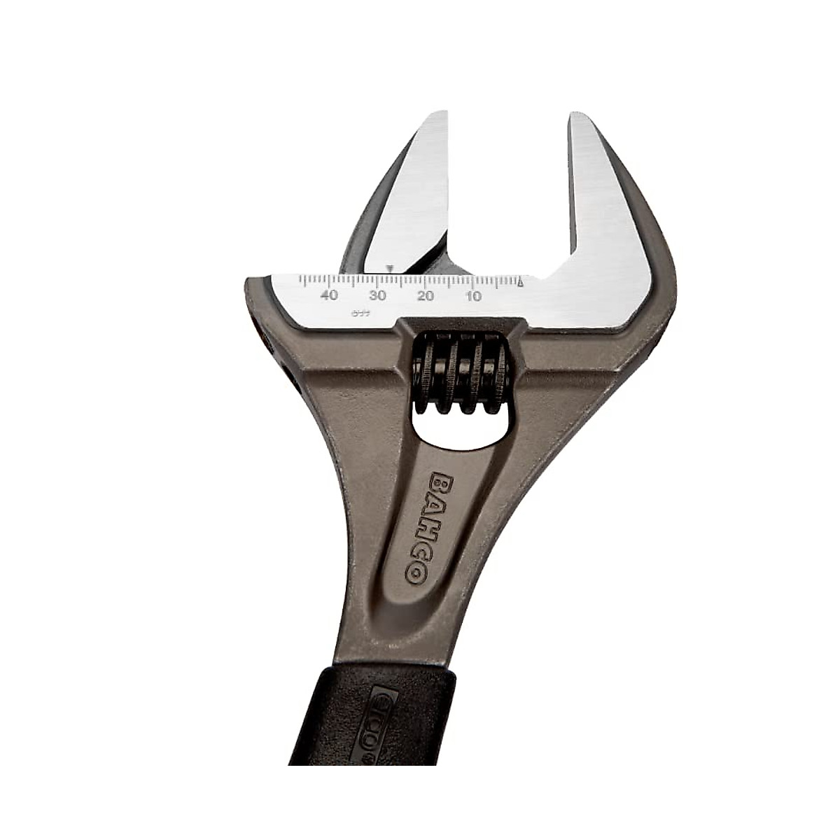 Bahco BAH9031RUS Ergo Big-Mouth Adjustable Wrench with Rubber Handle - 8 Inch - Black Phosphate Finish