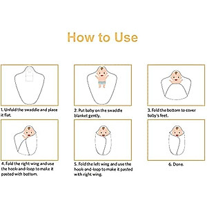 Knirose Baby Swaddle Blankets, Unisex Baby Blanket Wrap for Newborn Baby Boys Girls, Skin Friendly Wearable Swaddle Sleep Sack Made of Combed Cotton (Planet, White, 0-3 Months)