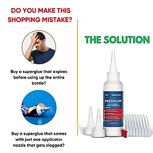 Starbond 4 oz. Medium CA Glue (Premium Cyanoacrylate Super Glue) for Quick Glue-ups, Woodworking, Woodturning, Hobby Models