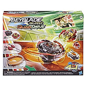 BEYBLADE Burst QuadDrive Cosmic Vector Battle Set - Battle Game Set with Beystadium, 2 Battling Top Toys and 2 Launchers for Ages 8 and Up