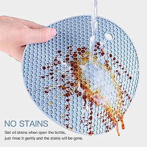 4Pcs Jar Opener Gripper Pad, 7.2'' Large Effortless Rubber Jar Gripper Opener for Weak Hands and Seniors with Arthritis, Multifunctional Non-slip Jar Lid Opener Coaster Trivet