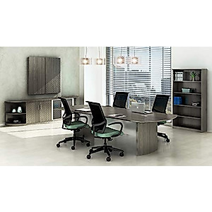 Safco Products Medina Modern Office Conference Meeting Room Table, 10', Gray Steel