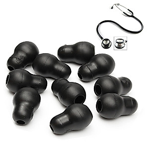 10pcs 2cm Silicone Black Super Soft Earplug Eartips Earpieces For Littmann Stethoscope