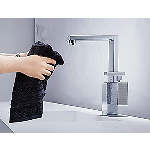 Corporate Hills CH 100% Ring Spun Cotton Salon Towel Pack of 24 Black 16" x 28" - Ultra Soft & Highly Absorbent Salon Towel Hotel & Spa Quality Hand Towels for Gym Salon Spa & Home Care (Black)