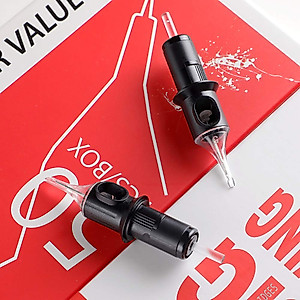 STIGMA #12(5RL) Standard Disposable Tattoo Needle Cartridges with Membrane Safety Cartridges for Tattoo Artists Round Liner 50Pcs Super Value Pack EN05-50-1205RL