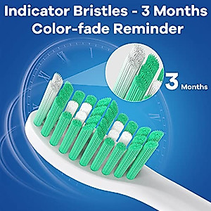 BrightDeal Toothbrush Heads for Philips Sonicare Essence Elite Advance Xtreme CleanCare E-Series Electric Sonic Screw-on Brush Replacement HX7022/66 HX7023 HX7001 with Cap, 6 Pack