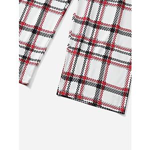 GORGLITTER Women's 3 Piece Plaid Pajamas Pants Set Cami Top with Shorts Loungewear Sleepwear Black White and Red Medium
