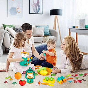 Aokiwo 45Pcs Kids Camping Tent Set, Pop Up Play Tent with Camping Gear Tools Indoor Outdoor Pretend Play Set for Toddler Boys/Girls - Including Telescope, Walkie Talkie, Camping Tent, Stove, and etc