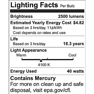 LEDVANCE F40CWX / F40T12/CW Supreme (10 Pack) 40 Watt T12 Fluorescent Tube Light Bulb 4100K - 40W Replaces F40T12/CW F40T12 F40XL/SP41 F40/SPX41 F40/SP41/ECO F40SP4