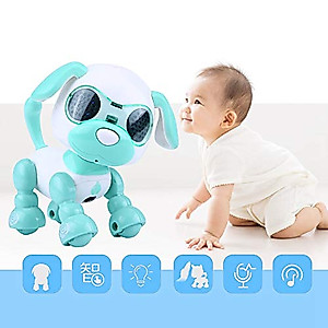 NITRIP Robot Pet, Educational Gift Walking Sound Puppy Interactive Smart Dog, Home for Kids School Girls(Green)