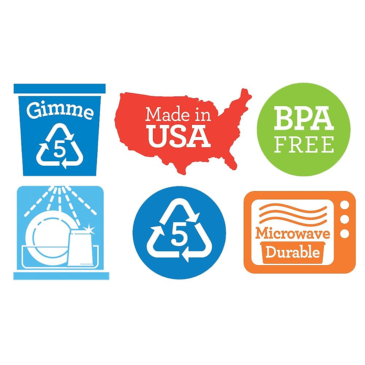 Preserve Everyday 16 Ounce Recycled Plastic Bowls, Set of 4, Pepper Red