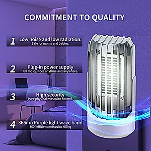 Bug Zapper Indoor Mosquito Plug in Zapper，2 Packs Indoor Fly Trap Mosquito Zapper with Blue Lights for Living Room,Kitchen, Baby Room,Office