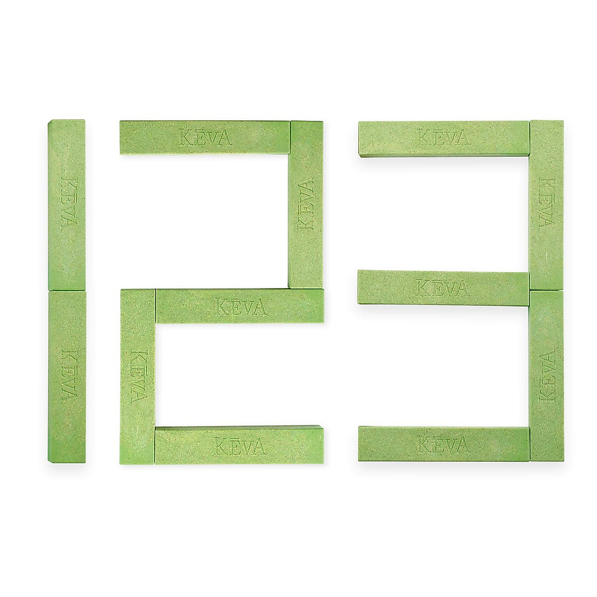 MindWare KEVA Junior - 20 Easy-Grip Plank Set for Toddlers - Made from Washable, Non-Toxic & BPA-Free, Recycled Materials