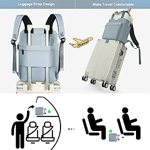 CYUREAY Laptop Fashion Backpack Nurse Spacious Book Bag For College Students Travel Backpack With USB Charger Port Doctor Work Fit Gift For Men&Women