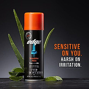 Edge Shave Gel for Men, Sensitive Skin with Aloe, 7oz (3 Pack) - Shaving Gel For Men That Moisturizes, Protects and Soothes To Help Reduce Skin Irritation