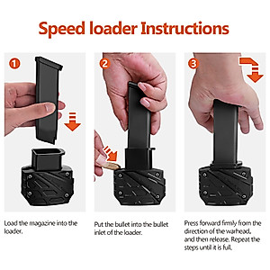 Ludex Magazine Speed Loader for Glock 9mm/.40.Fits Glock 17,18,19,22,23,24,26,27,34,35,45 and 47 (Black)