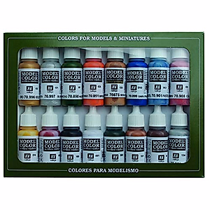 Model Color Acrylic Paint Set - Folkstone Basic Colors
