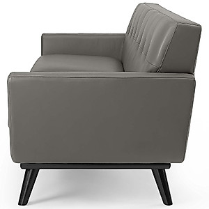 Sofa, Leather, Grey Gray, Modern Contemporary Urban, Living Lounge Room Hotel Lobby Hospitality
