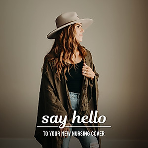 Indi by Kishu Baby GOTS Organic Muslin Nursing Cover Up for Breastfeeding, Breathable Nursing Shawl, Scarf, Privacy Nursing Cover for Breastfeeding Moms (Rust)