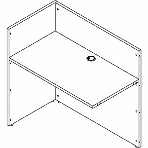 Lorell LLR18309 42 in. Laminate Contemporary Reception Desk Espresso