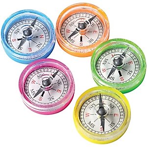 U.S. Toy Lot of 36 Assorted Color Mini Compass Toys