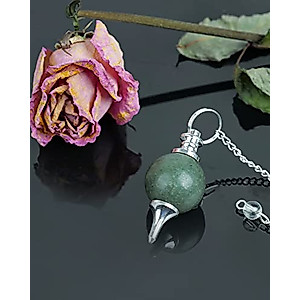 Green Jade - Dowsing Pendulum - Crystal Pendulums - Divination Tools - Healing Crystals - Celtic Pendulum - Scrying Crystal - Reiki Supplies - Crystal Gift