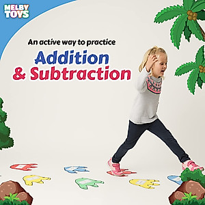 Dino Stomp Addition and Subtraction Games I Math Games for Kindergarten I Math Toys for Kids 5-7 I Addition and Subtraction Flashcards I Addition Games I Educational Kids Games