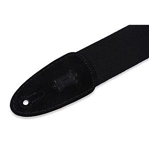 Levy's Leathers 2" Cotton Guitar Strap with Suede Ends and Tri-glide Adjustment. Adjustable to 58"; Black (MC8-BLK)