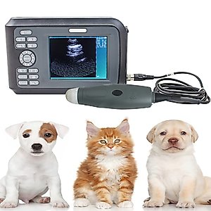 Colilove Veterinary Ultrasound Scanner Portable Handheld Veterinary WristScan Ultrasound Scanner Machine Handscan V7 with 3.5MHz Sector Probe for Pregnancy Check On Small Animals Dog Cat Rabbit